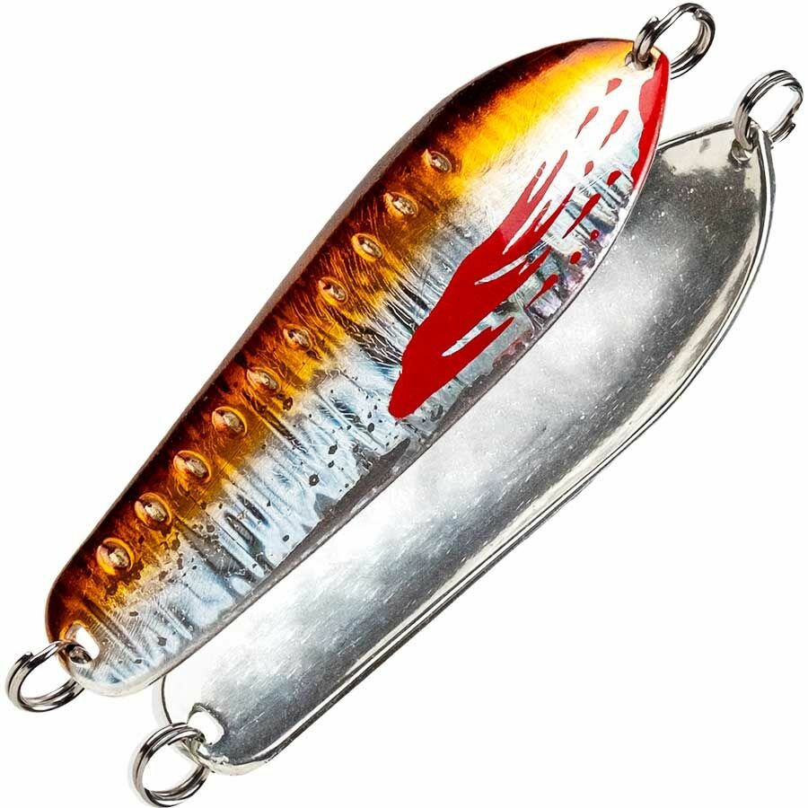 Блесна из латуни на щуку, покрыта серебром RB Шаманка 36гр - 356P