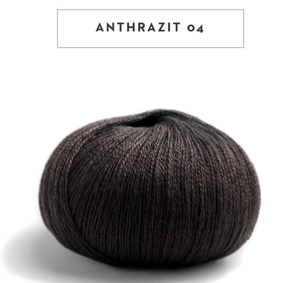 Piura /Пиура/ пряжа Lamana, 100% бэби альпака, 50г/400м (04, anthrazit (антрацит), серый)