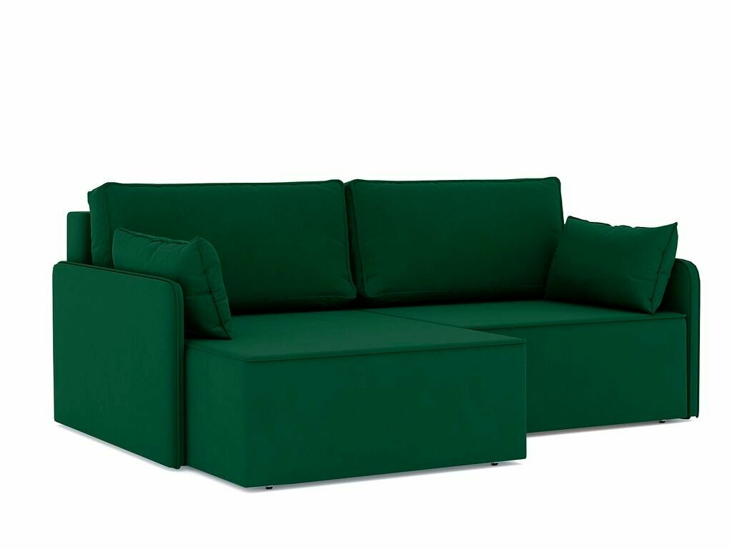 Угловой диван-кровать "блюм" велюр Зара Малахит 33, механизм-Еврокнижка, 202 х 82 х 153 см