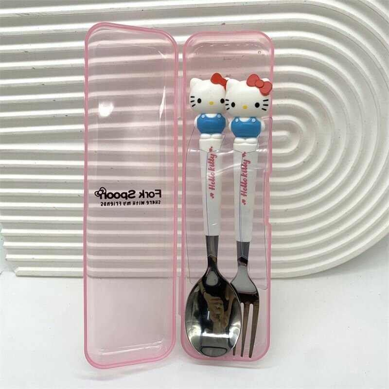 Детские столовые приборы в футляре Hello Kitty