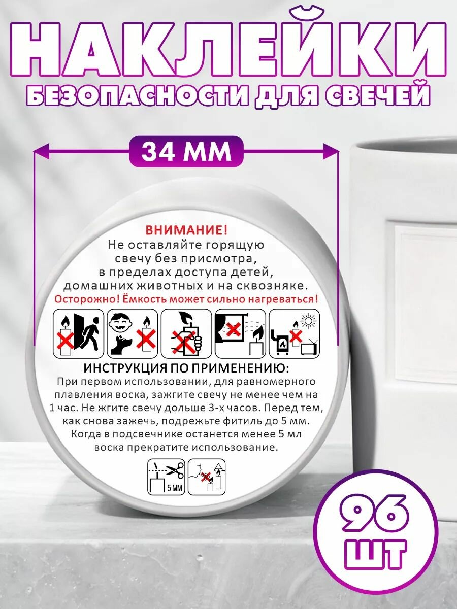 Наклейки на дно свечи