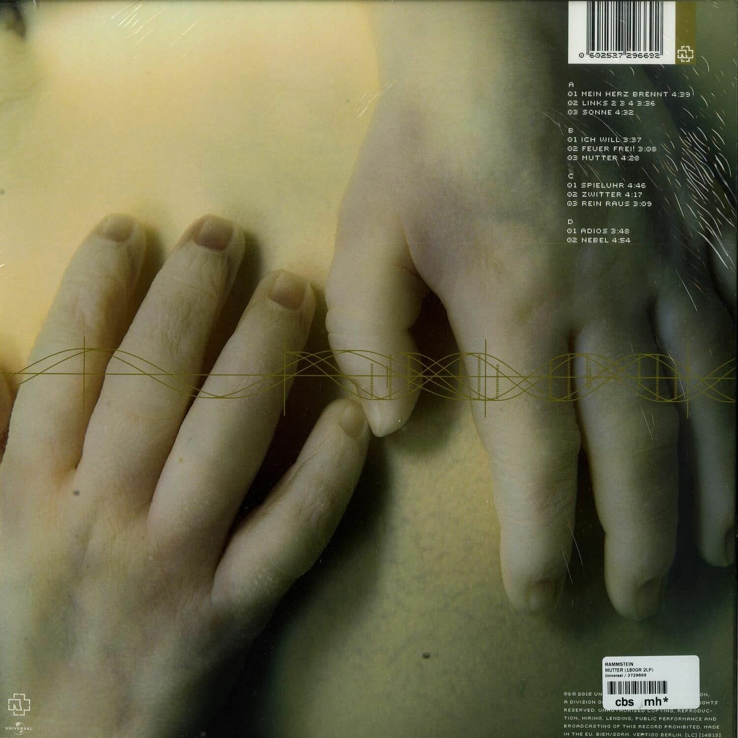 Виниловая пластинка Rammstein - Mutter (2LP)
