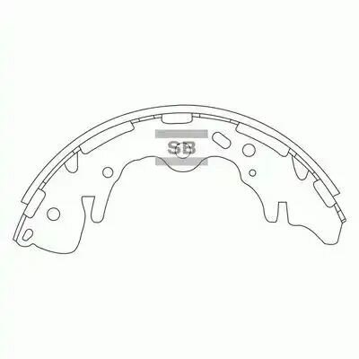 Колодки тормозные барабанные задние HI-Q SA130