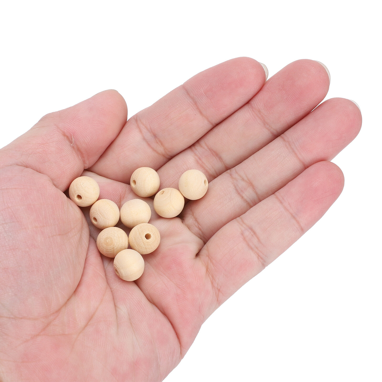 5 пакетиков деревянных бусин, круглые бусины ручной работы, необработанные материалы для рукоделия, 4 мм/6 мм/8 мм/10 мм (Couleur naturallle 10 мм, 100 шт.)