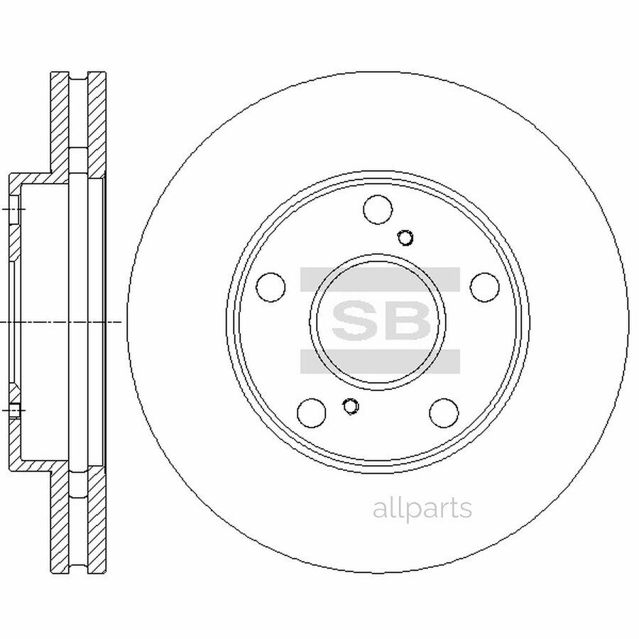 SANGSIN BRAKE SD4031 диск тормозной передний!\ Toyota Camry 2.2 91>
