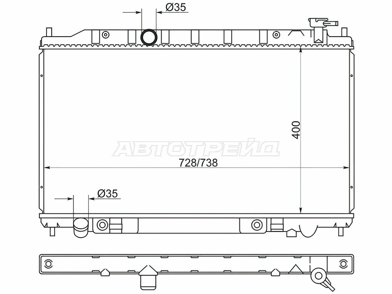Радиатор охлаждения двигателя для Ниссан Алтима, Теана арт NS0004J31 SAT
