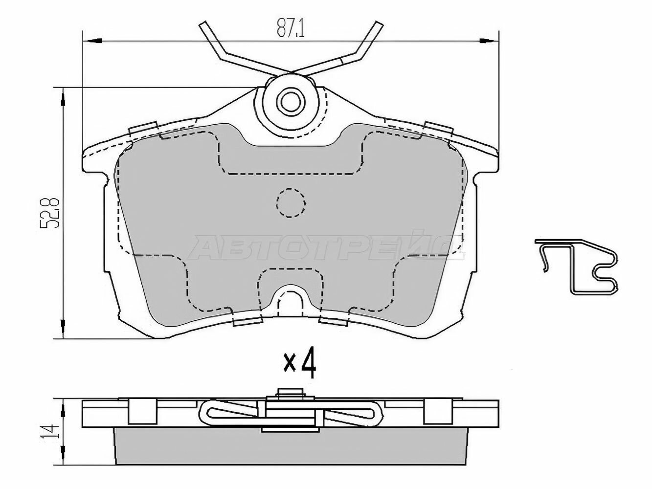 Тормозные колодки задние для Хонда Аккорд арт ST43022SEAE01 SAT
