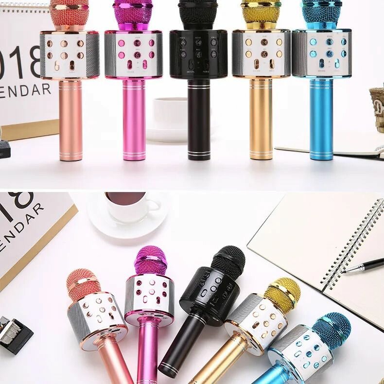 Bluetooth микрофон фонарь объемный караоке-микрофон домашний портативный