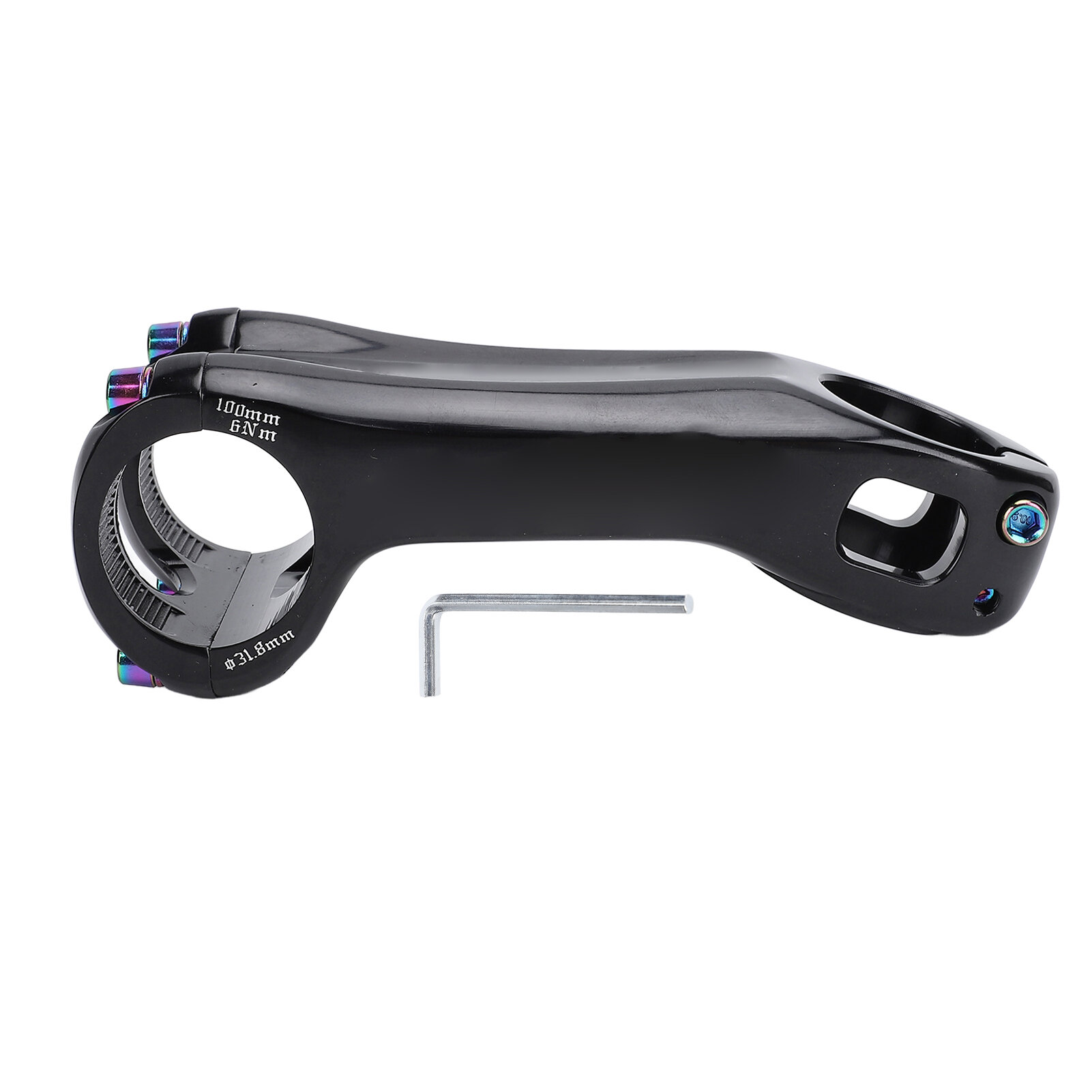 Полый руль -20 градусов анодированный ЧПУ алюминиевый сплав полая 31,8 мм 100 мм подъем руля для велоспорта черный цвет