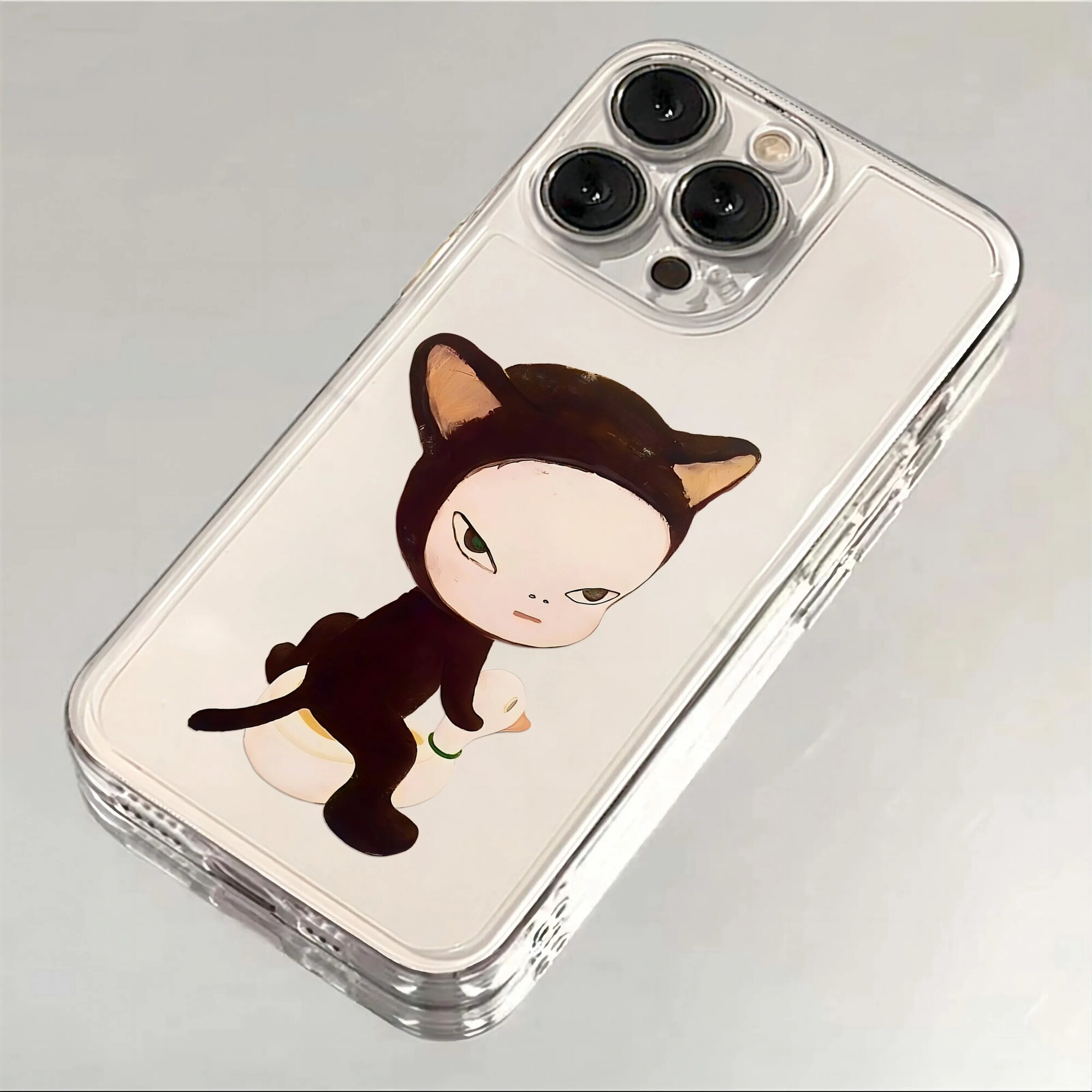 Чехол для iPhone 15 Pro Yoshitomo Nara, прозрачный, T-236T241011501