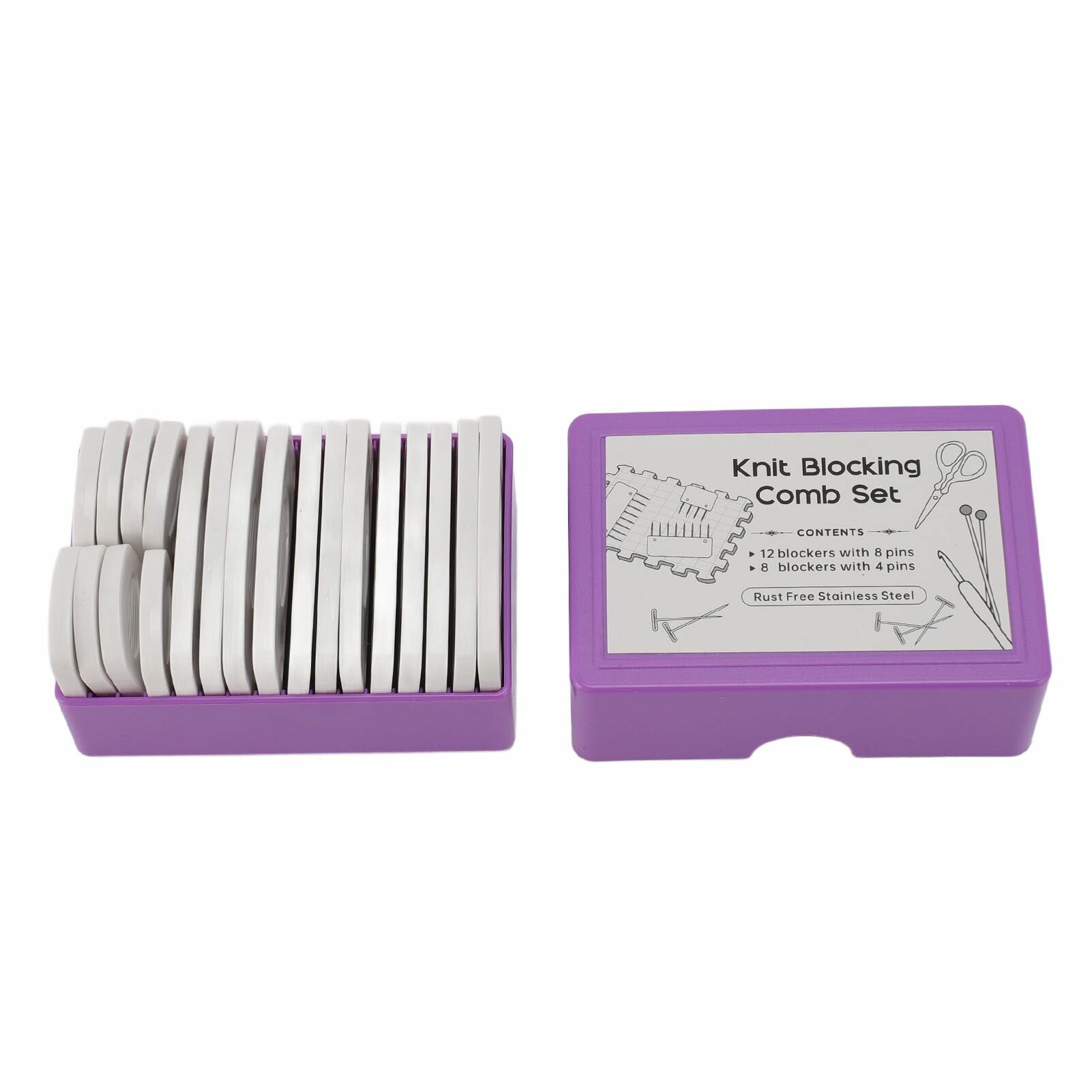 Набор вязанных блокирующих булавок