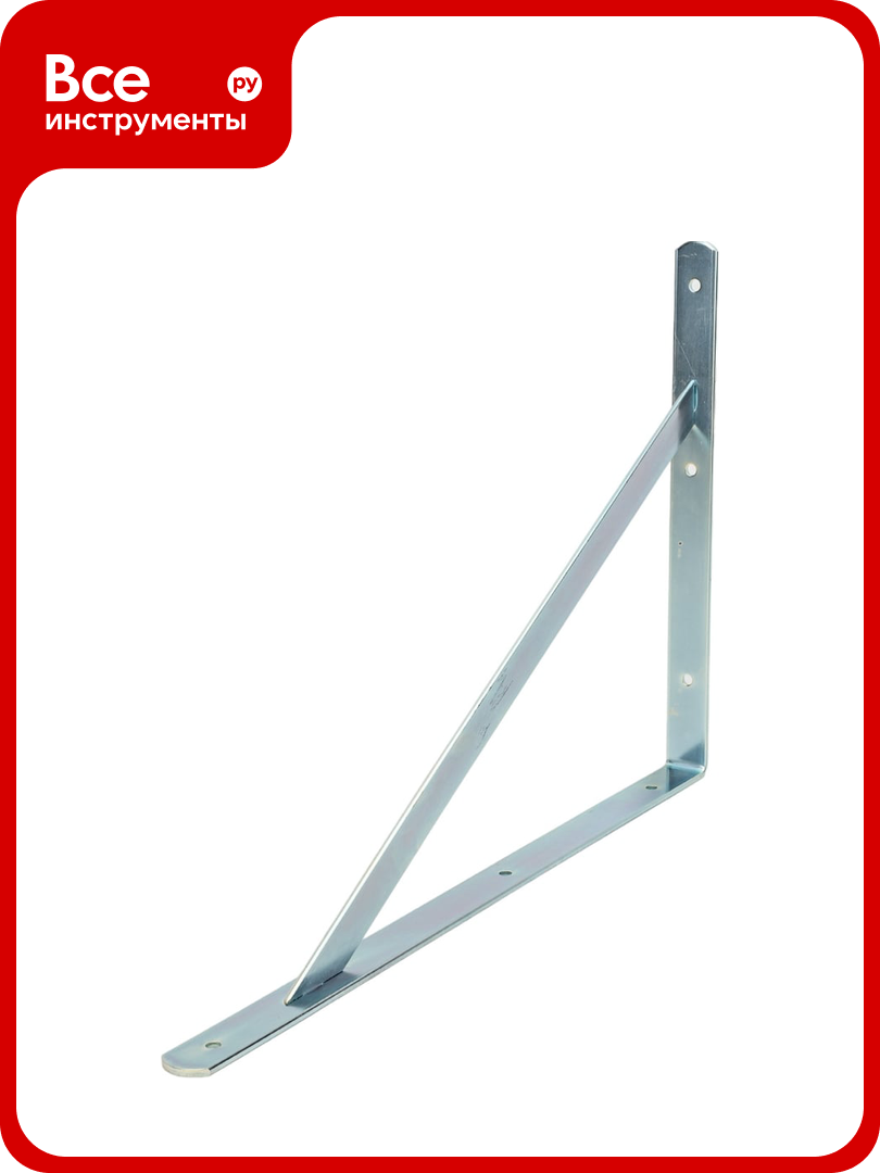 Усиленный кронштейн СИБРТЕХ 500х350х30х4 мм оцинкованный 94043 для монтажа полок