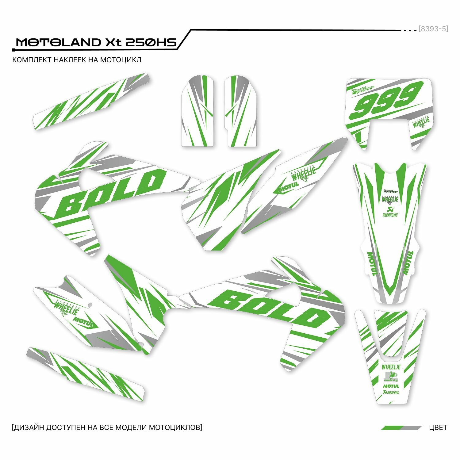 Наклейки на мотоцикл MOTOLAND Xt 250HS, XGZ GTS #8393