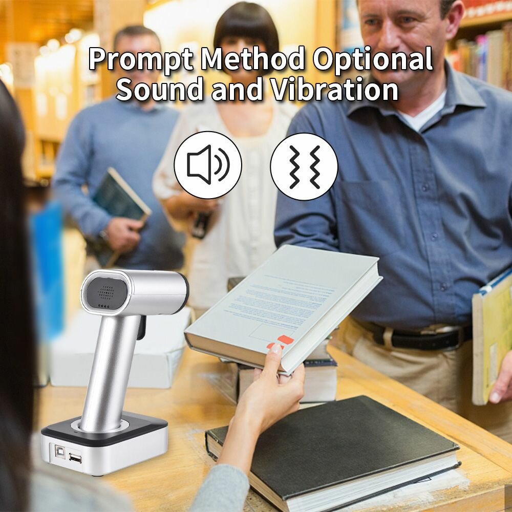 2D 1D сканер кодов QR с экраном и зарядной базой 3 в 1, BT и 2.4GHz беспроводные и проводные соединения, совместим с Windows, Android, Linux и Mac