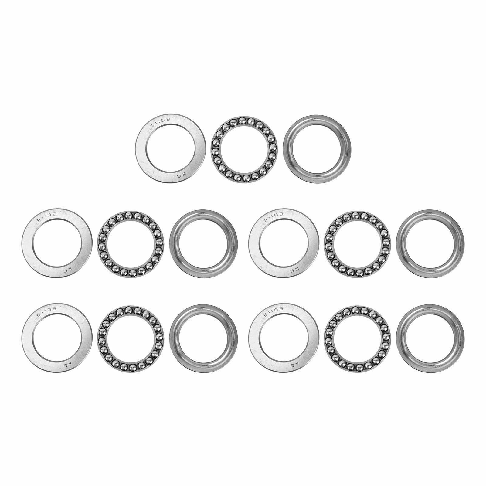 5 шт Упорные шарикоподшипники, плоская осевая нагрузка, стальные, серия Extra Light 51108