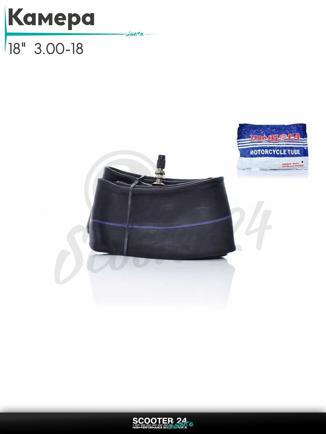 Камера 18 радиус 3.00 - 18 каучук "TONGFA" на мотоцикл / мопед питбайк и эндуро