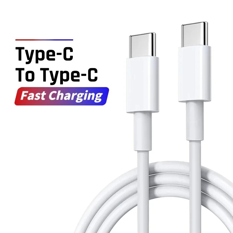 7A Сверхбыстрый Зарядный Кабель Type-C Для Huawei Xiaomi Honor Orange, Кабель 1m, type c to type c