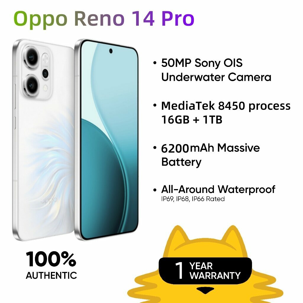 Смартфон Oppo Reno 14 Pro 16 ГБ/1 ТБ , Объектив Sony IMX890, Dimensity 8450,6200mAh 80W , CN