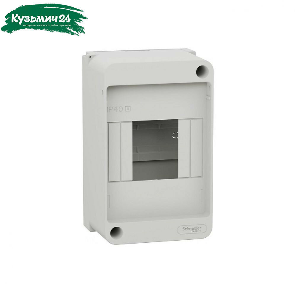 Бокс пластиковый Schneider Electric EASY 9 XS, IP40, 4 модуля, навесной без дверцы, EZ9EAA104