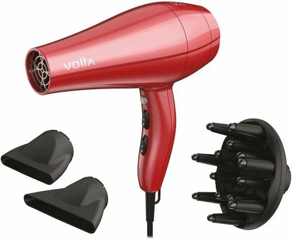 Фен Ga.Ma Volta, профессиональный, 2300W, 3 режима температуры, 2 скорости, красный