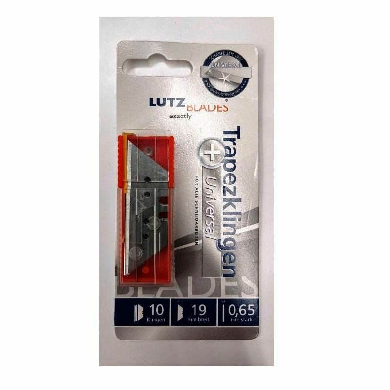 Лезвие трапециевидное 61,0 х 0,65 х 18,7 мм, 10 шт. Lutz Blades 7333 1000 Fplus