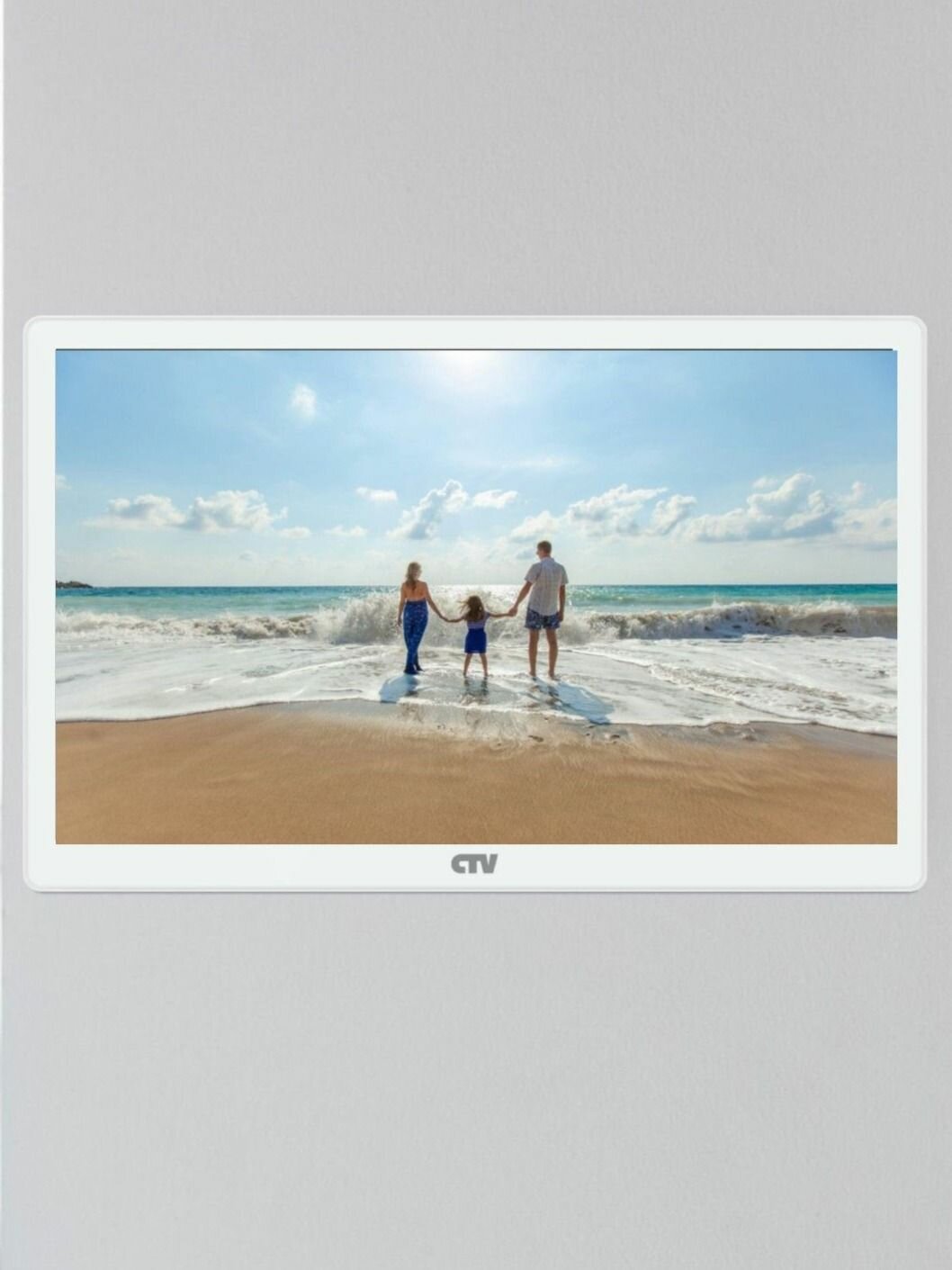 CTV M5801 White - монитор видеодомофона для квартиры, дома или офиса с WiFi, аналоговый видеомонитор с сенсорным IPS дисплеем 8" 1024x600px