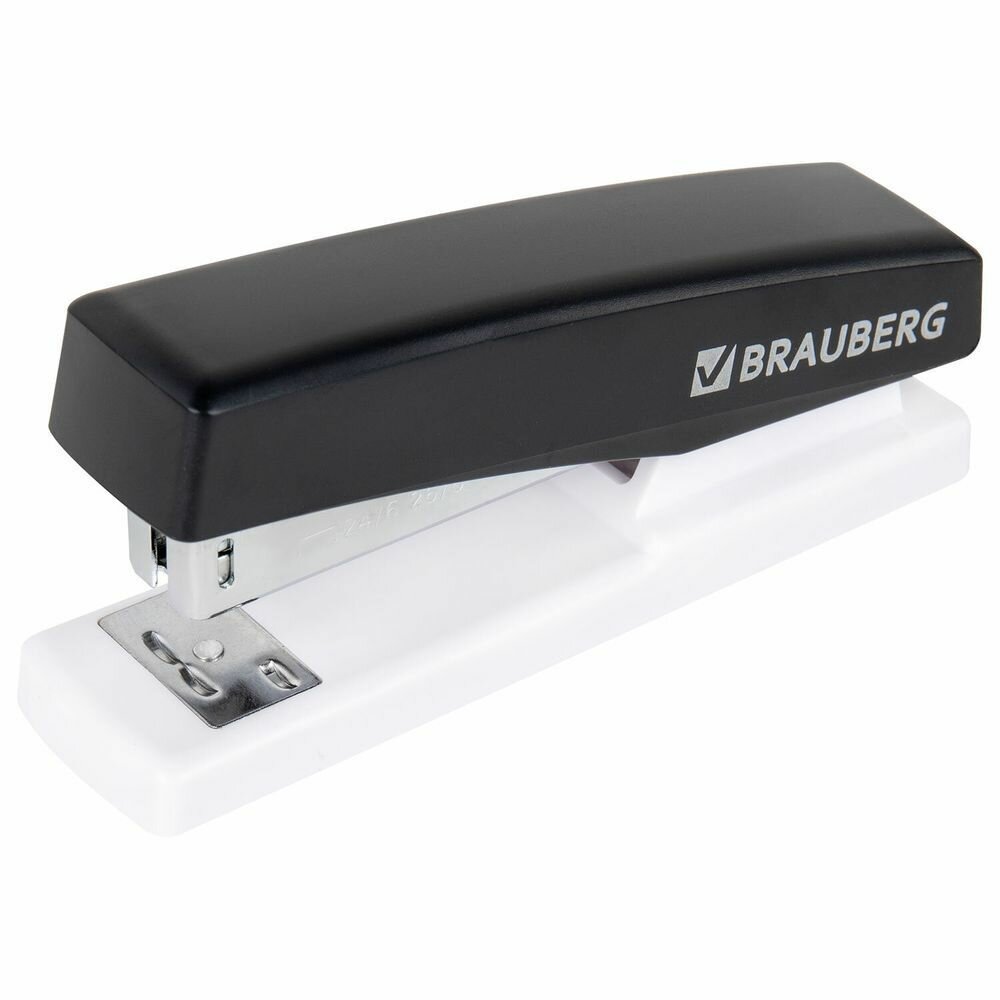 Степлер №24/6, 26/6 BRAUBERG "STYLE MAX", до 30 листов, черный