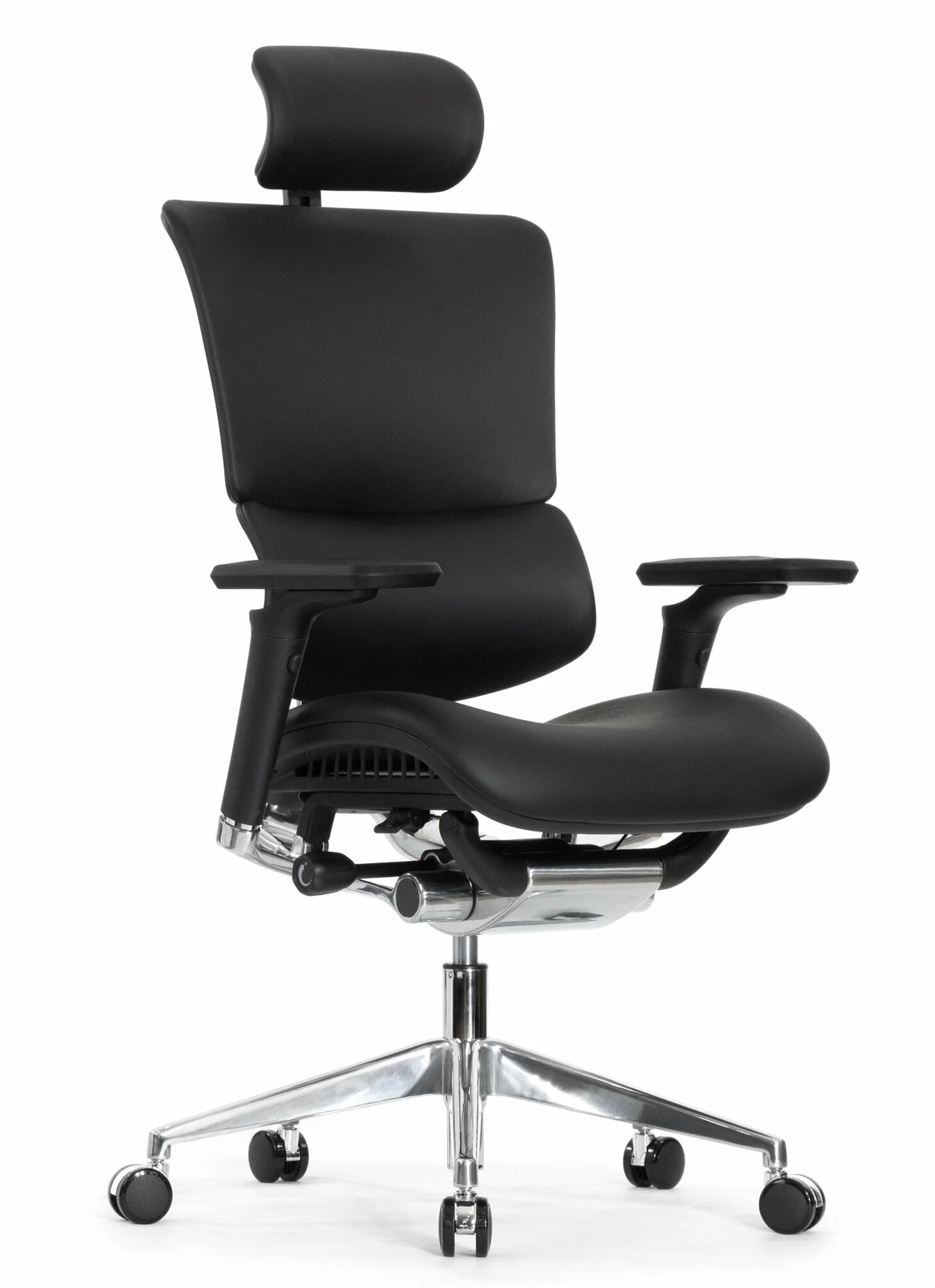 Кресло FALTO Leather Premium SL (динамичный поясничный упор, натуральная кожа, черный)