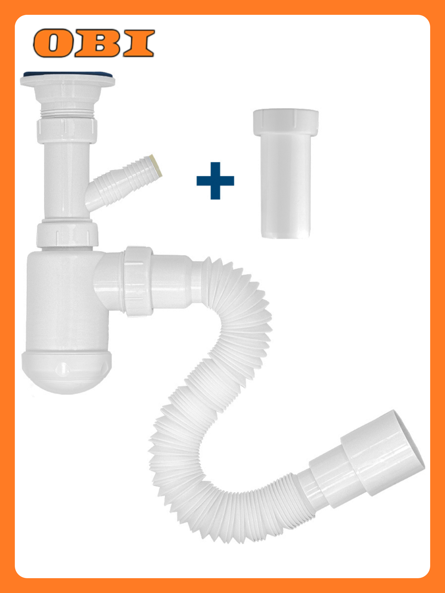 Сифон 2 в 1 для кух. 1.1/2"х40 (вып. с нерж. реш, с/без отв. для стир. маш.) с г. т. 40х40/50