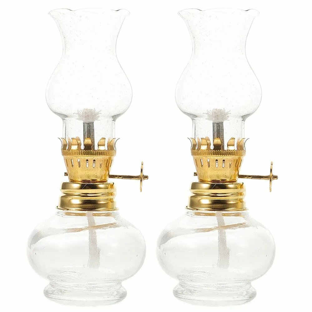 2 Штуки Масляных Ламп, Стекло и Алюминий, Для Декора Дома