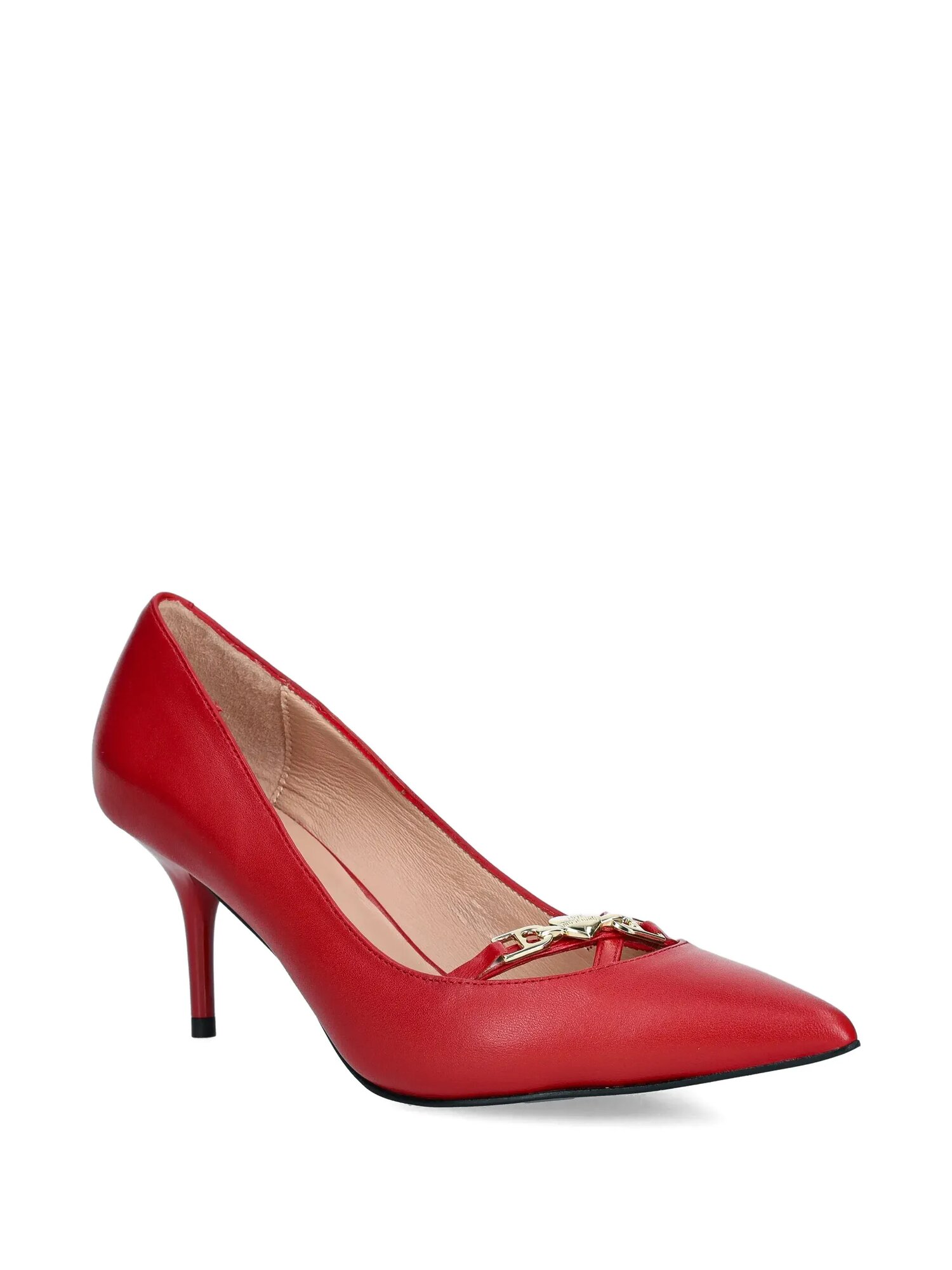 Туфли LOVE MOSCHINO Pointed-toe chain pumps, размер 41, red — фото 1