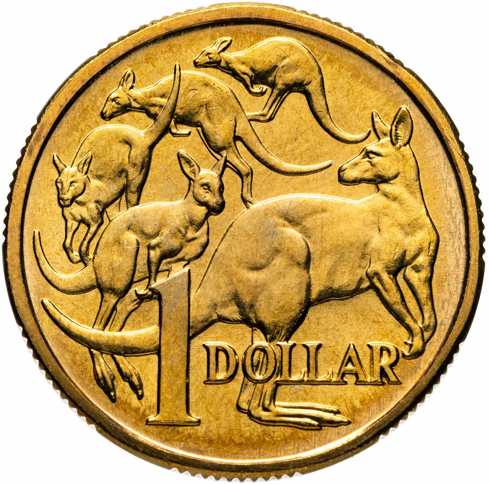 Австралия 1 dollar доллар 1984 молодая Елизавета 2 "Малый портрет", Алюминиевая бронза, в сохранности UNC