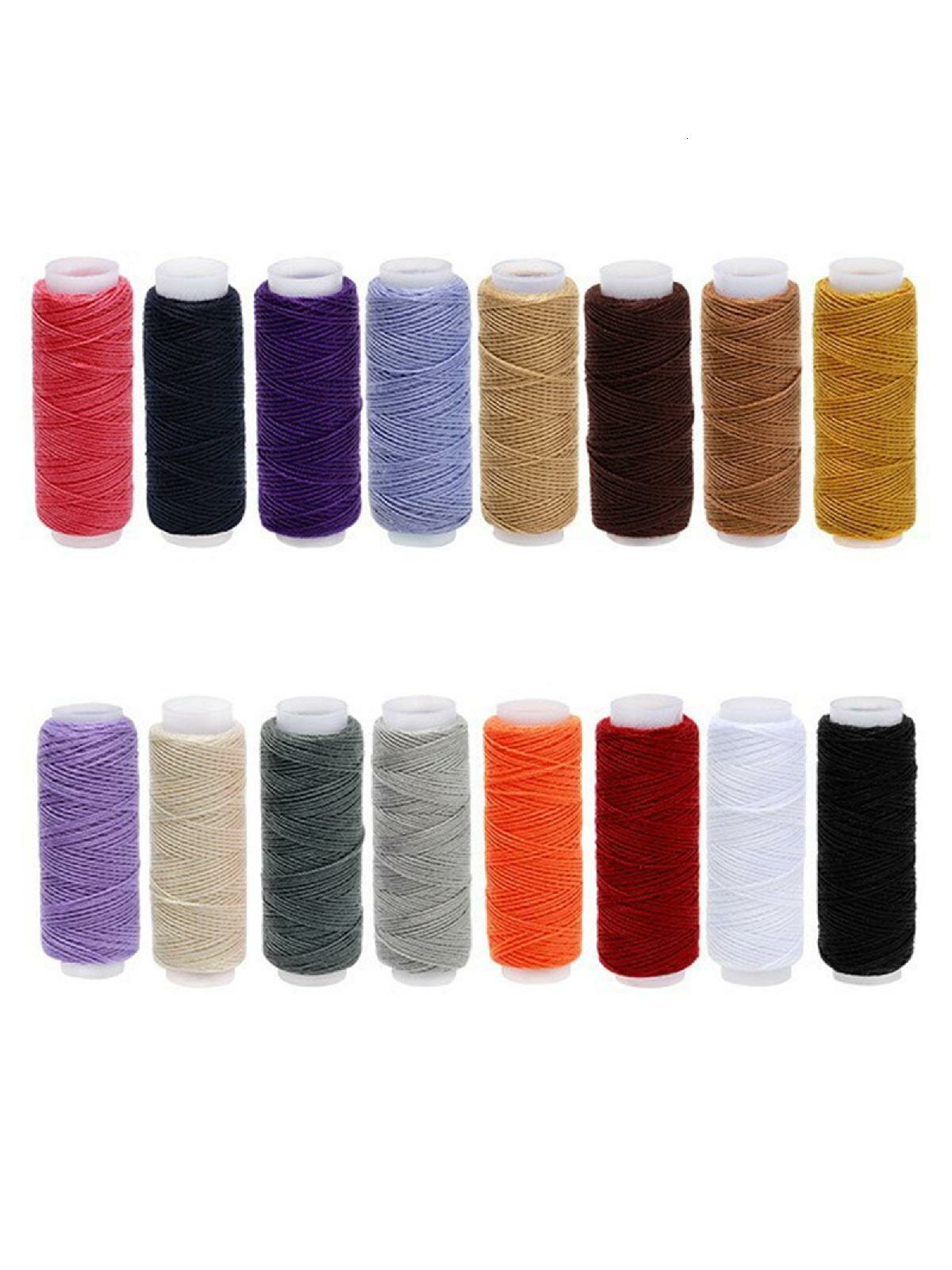 Набор катушек швейных ниток 10/16/24 цветов, полиэстер, 217