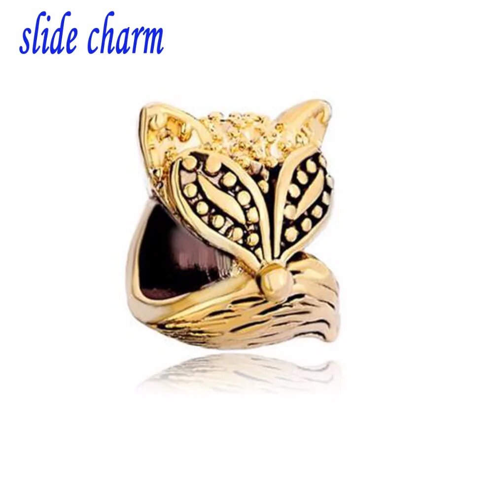 Подвеска-слайд, подвеска в виде лисы, бусины, подходят для роскошного брендового браслета для мамы, любовника, Рождественский подарок