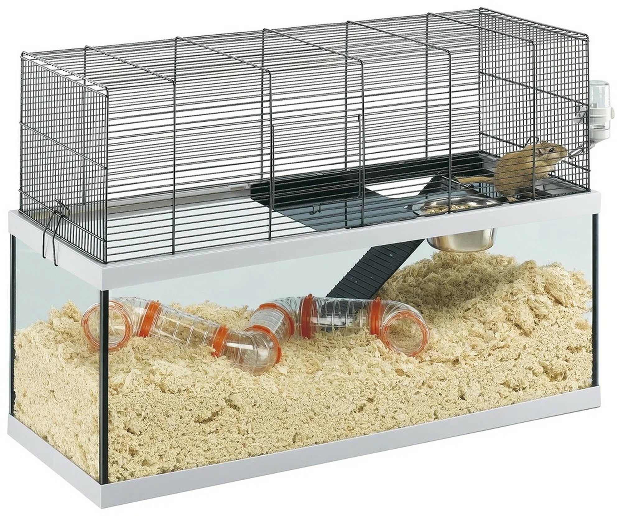 Клетка-террариум для песчанок Ferplast GABRY 80 стеклянная с туннелями 79x30x51 см