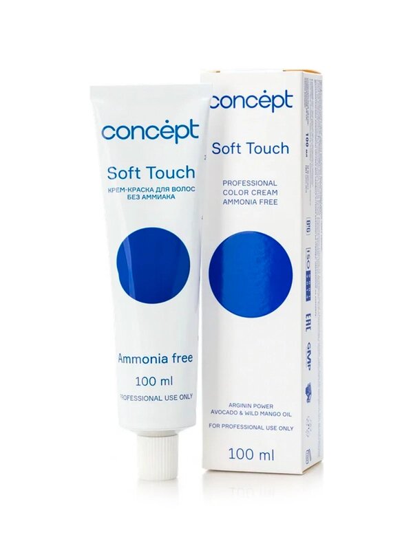 Безаммиачный крем-краситель Concept Soft Touch, 1.0 Черный, 100 мл