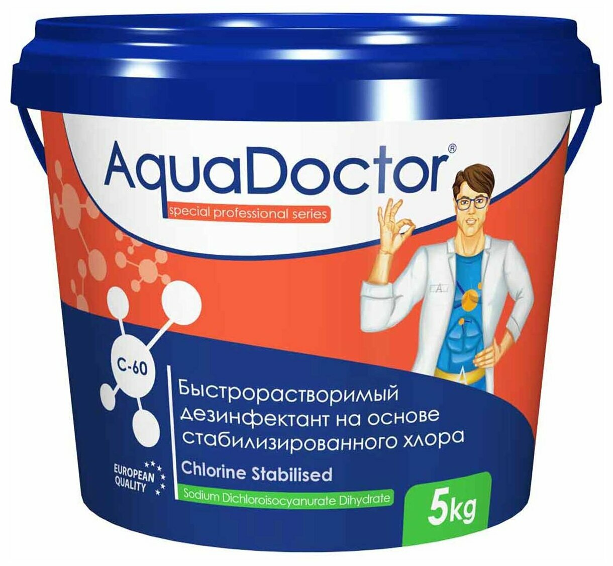 Химия для бассейна AquaDoctor Хлор 5кг ведро (гранулы) AQ1550