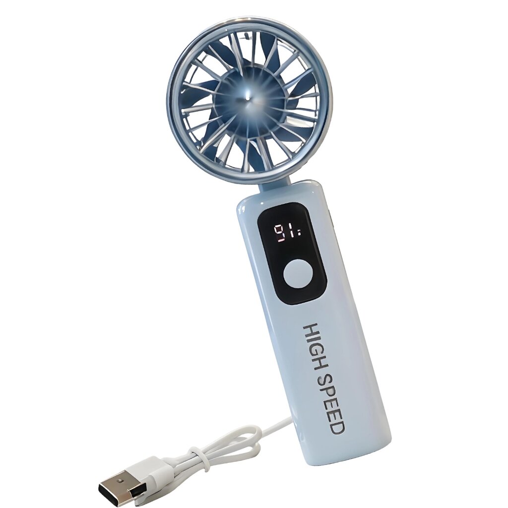 USB Перезаряжаемый Портативный Вентилятор Тихий Ручной Мини-Вентилятор с Настройкой 5 Скоростей
