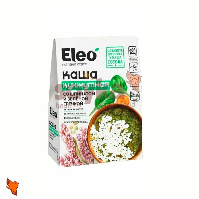 Каша кунжутная со шпинатом и зеленой гречкой Eleo, 200г