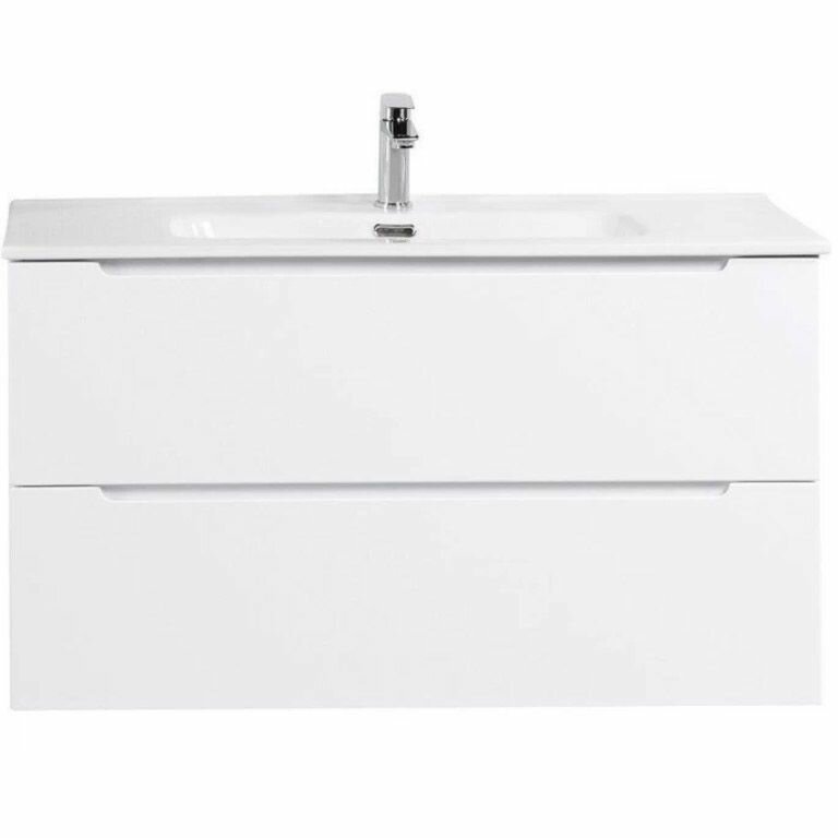 База под раковину подвесная BelBagno ETNA с двумя выкатными ящиками с доводчиками Bianco Opaco 1000x455x500 ETNA-1000-2C-SO-BO-P