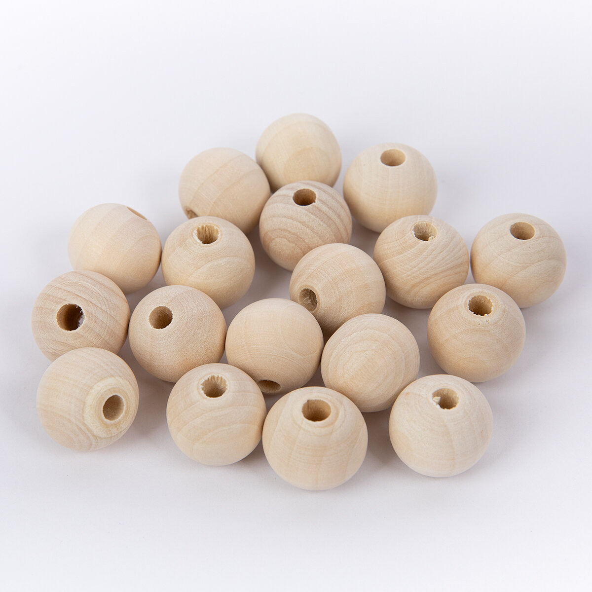 Бусины деревянные "Zlatka" HWBE-20 20 мм 40 г светлое дерево