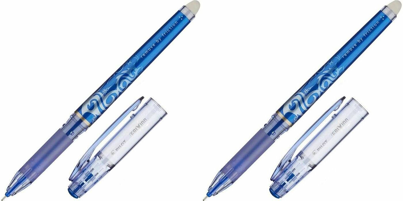 Pilot Ручка гелевая стираемая Frixion Point, 0,5 мм, синий, грип, 2 шт