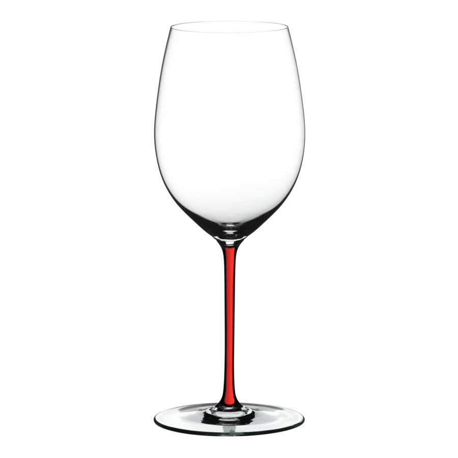 Бокал для красного вина Riedel Fatto a Mano Cabernet/Merlot 709 мл, красная ножка, ручная работа