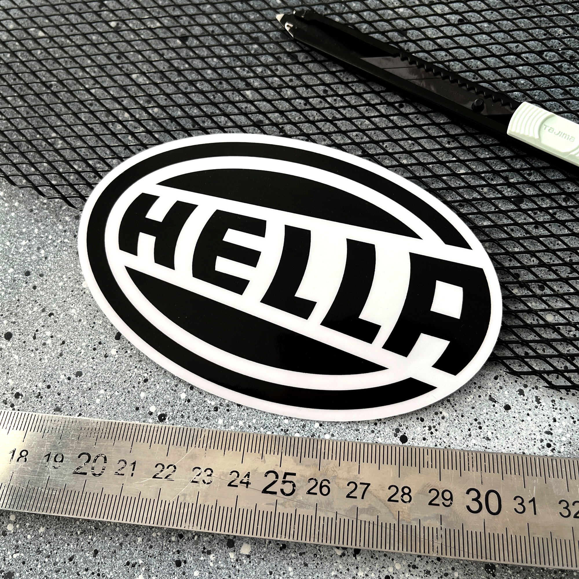 Наклейка логотип HELLA 12x8 / Resource Stickers