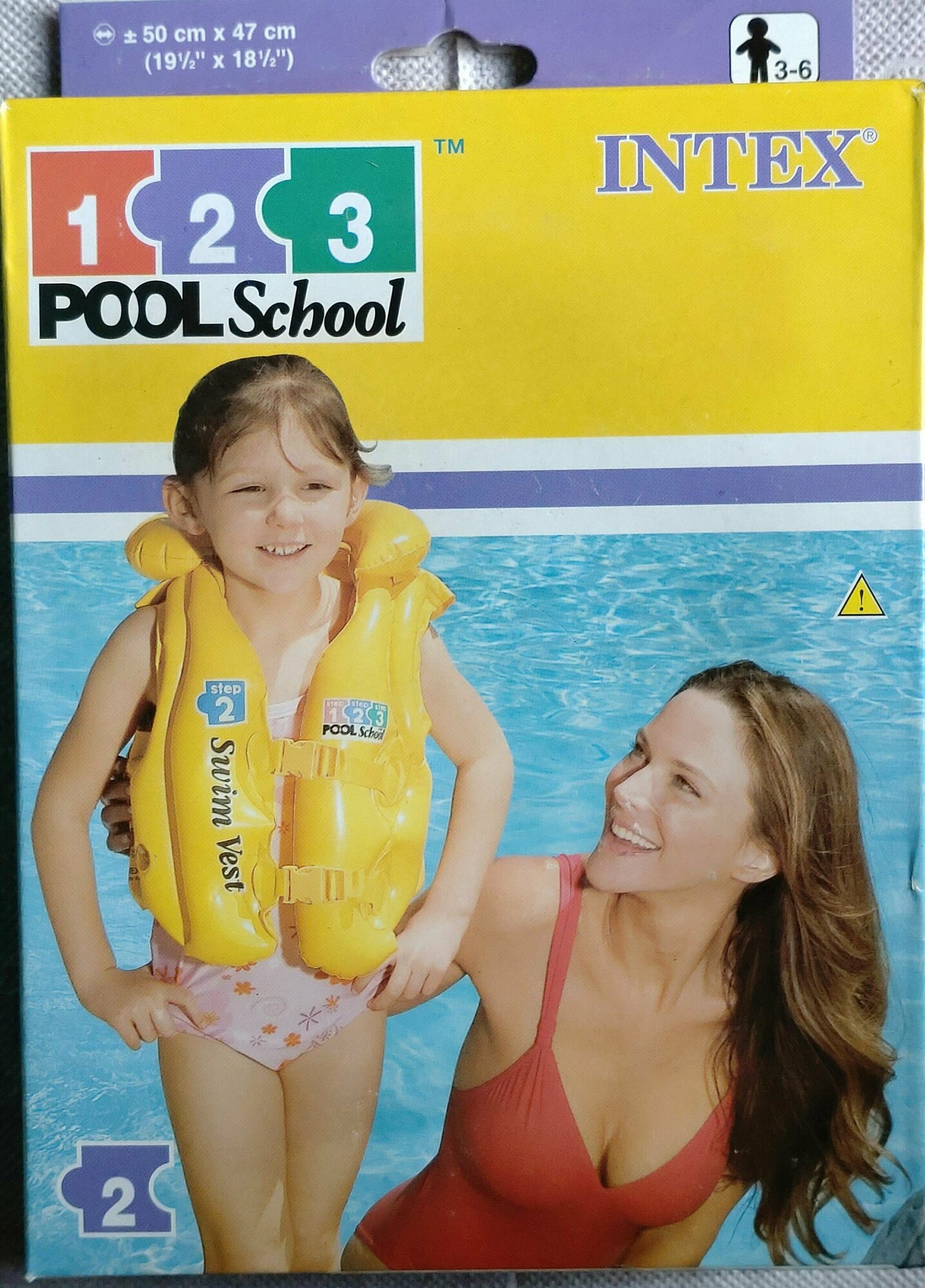 Жилет для плавания Intex. 3-6 лет. 50/47 см.