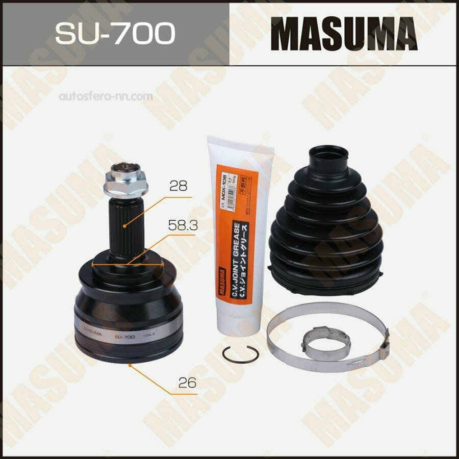 MASUMA SU700 ШРУС 26х583х28 (16)