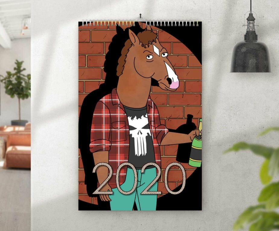 Перекидной календарь на 2020 год Конь БоДжек, BoJack Horseman №16, А3
