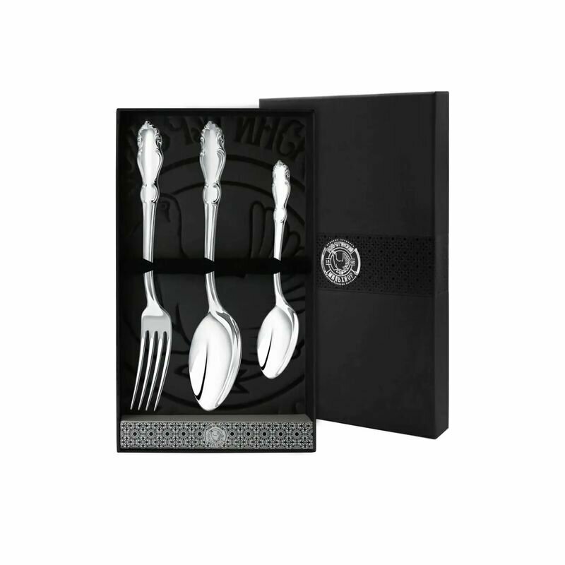 Кольчугинский мельхиор Столовые приборы "Лира" 3 предмета из мельхиора (КМ0470301)