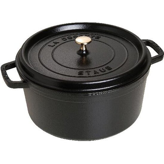 Кокот Staub круглый, 30 см, 8,35 л, черный