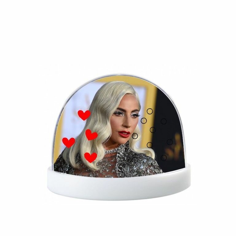 Водяной шар Леди Гага, Lady Gaga №2, Искусственный снег